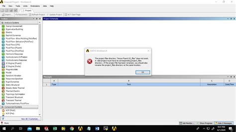 can t open the ansys workbench rename file