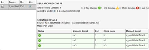 map signal data to root input ports matlab and simulink