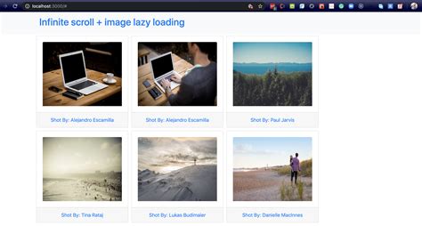 implementing infinite scroll and image lazy loading in react