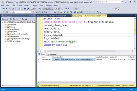 bypassing sql server logon trigger restrictions