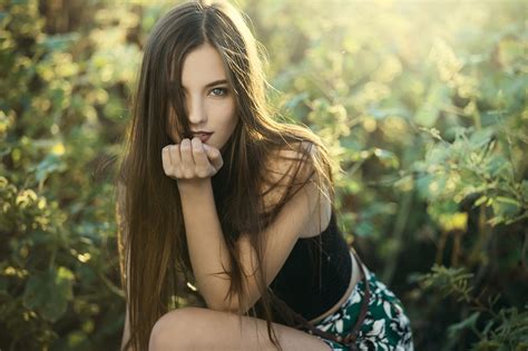 Serene Mood Hd Wallpaper Of A Woman In Nature