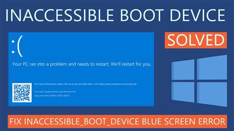 How To Fix Inaccessible Boot Device Error In Windows 10 Blue Screen