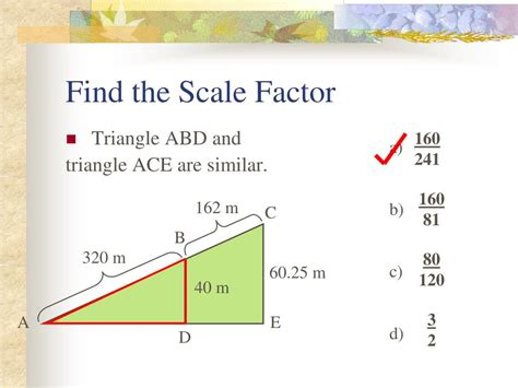 determine the scale factor