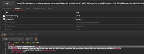 amazon s3 aws s3 presigned url upload image with postman stack overflow