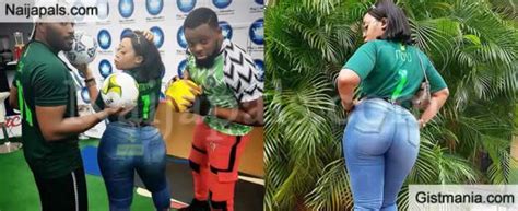 Curvy Actress Moyo Lawal Shows Off Her Backside Wearing Nigerian Super