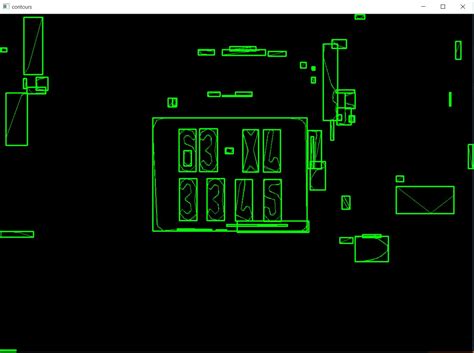 how to filter contours by bounding rect size using opencv