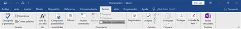 pestaña revisar de word 2019 Índice tutoriales