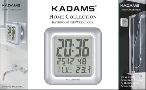 Kadams Digital Bathroom Shower Clock Waterproof For Water Spray