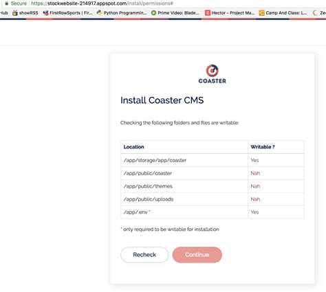 php make specific folders writeable in laravel coaster