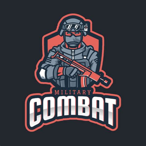 Placeit Gaming Logo Template Featuring A Military Shooter