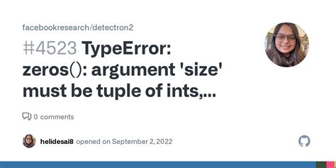 typeerror zeros argument size must be tuple of ints but found