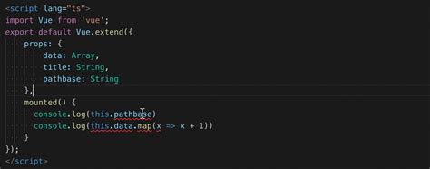 vue js typescript won t recognize prop values on vue component