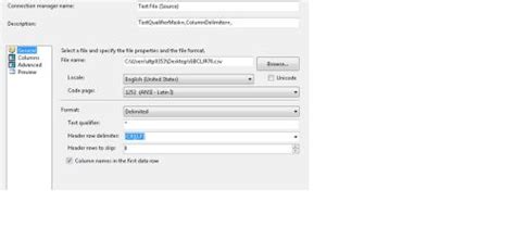 strange issue with ssis package flat file source does not show the