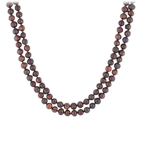 Morningsave Splendid Pearls Endless 64 Black Pearl Necklace