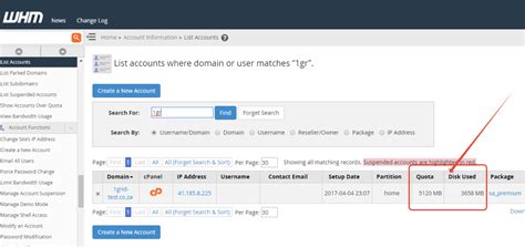 whm check disk space usage of all cpanel accounts 1 grid knowledge base