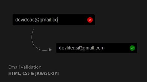 email validation using javascript check email valid or not