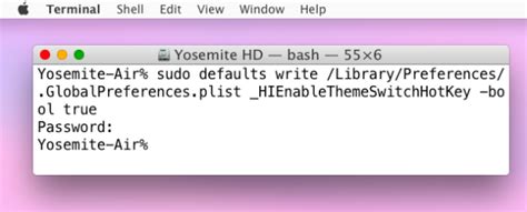 enable dark menu mode with a keyboard shortcut in mac os x