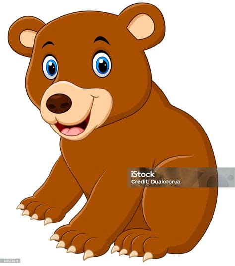Cute Brown Bear Cartoon Stock Illustration Download Image Now