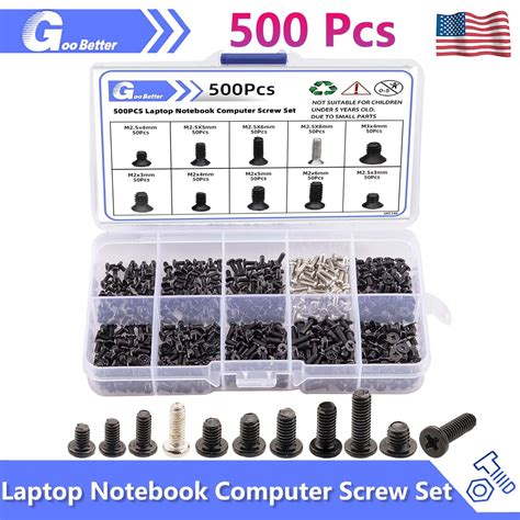 500pcs Laptop Notebook Computer Screw Set M2 M2 5 M3 Screws Repair Tool