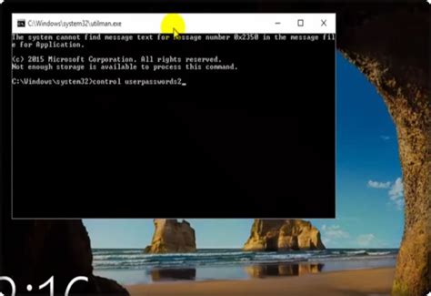 windows 10 password reset method with command prompt