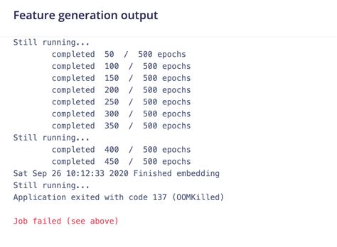 application exited with code 137 oomkilled edge impulse