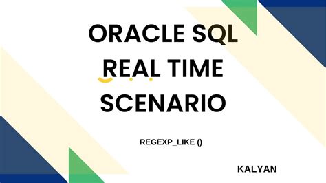 oracle real time scenarios oracle sql sql regexp like youtube