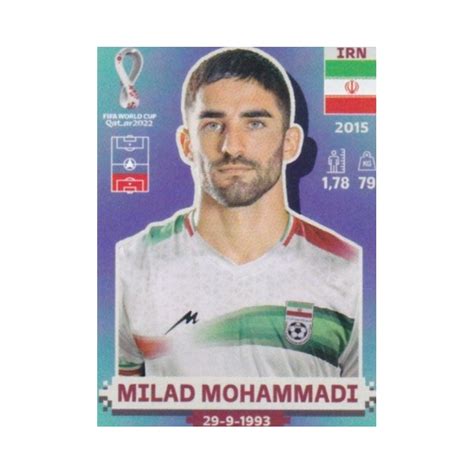 Buy Cards Milad Mohammadi Iran Panini Fifa Stickers 2022