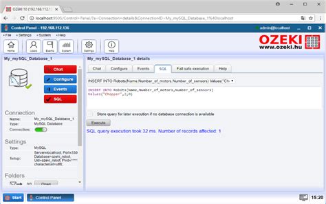 ozeki course 9 data acquisition for robots create database tables