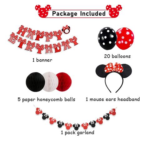 Buy Cartoon Mouse Theme Birthday Decorations Set Happy Birthday Banner