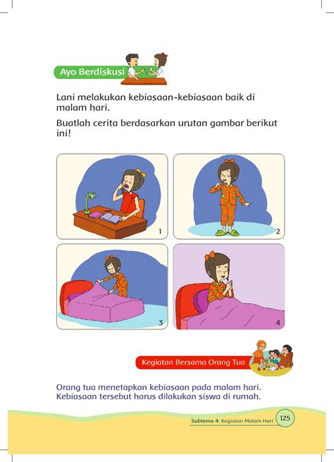 Buku Siswa Kelas 1 Tema 3 Kegiatanku Dhidhin Page 132 Flip Pdf