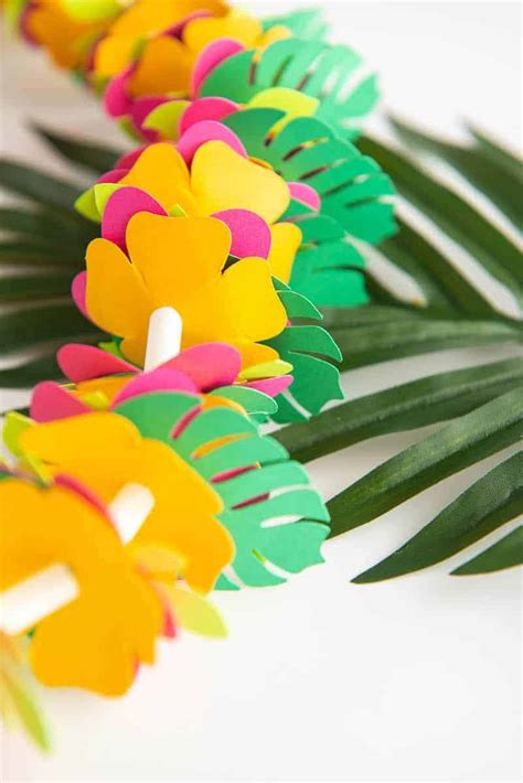 Diy Paper Hawaiian Necklace Lei Single Girls Diy
