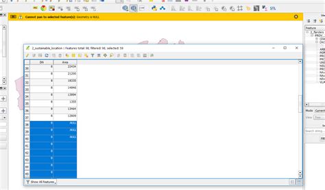 qgis field calculator not calculating all feature areas geometry is