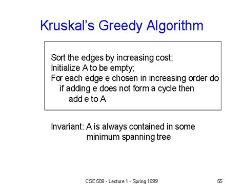 kruskal s greedy algorithm