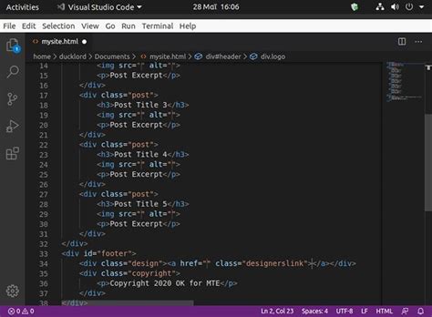 كيفية إنشاء ملفات html بسهولة مع إيميت emmet مدونة الواحة