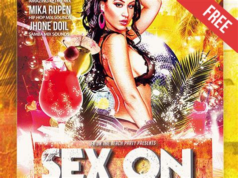 Sex On The Beach Club And Party Free Flyer Psd Template By Mockupfree