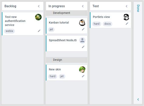customizing kanban board structure of ui complex widgets kanban board