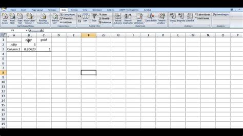 correlation using excel s data analysis toolpak youtube