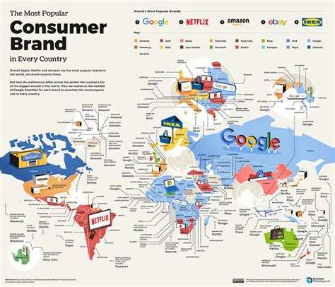 The Most Popular Brand In Every Country Mapped Vivid Maps