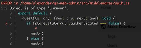 javascript vuex store state object is of type unknown stack overflow