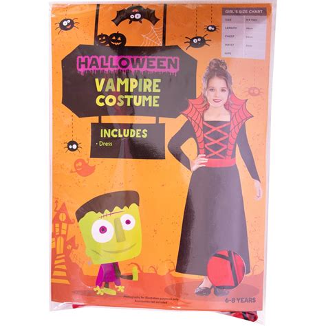 Halloween Costume Girl 6 To 8 Vampire Each Woolworths