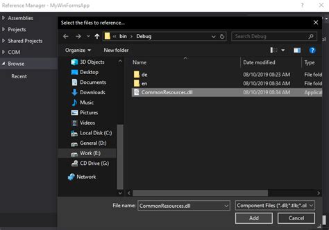 how to share resx files between projects in stack