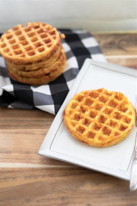 Simple Keto Chaffles Recipe Yellow Glass Dish Low Carb Thm S Gf