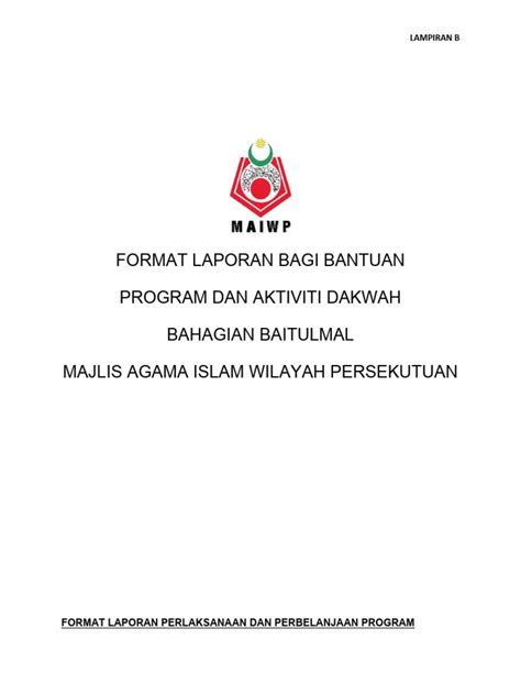 Laporan Perlaksanaan Dan Perbelanjaan Program 2 Pdf
