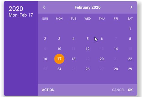 flutter rounded date picker fluttercore