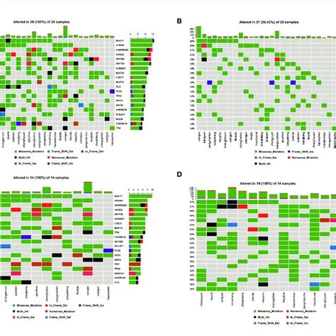 Spectral Heat Map Of Common Gene Mutations A All Mutations B