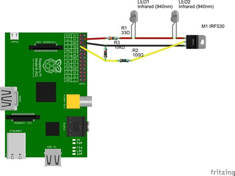 uso de 25 led ir con raspberry pi y transistor