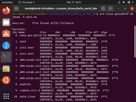how to create a linux kernel module and run it on a local and target