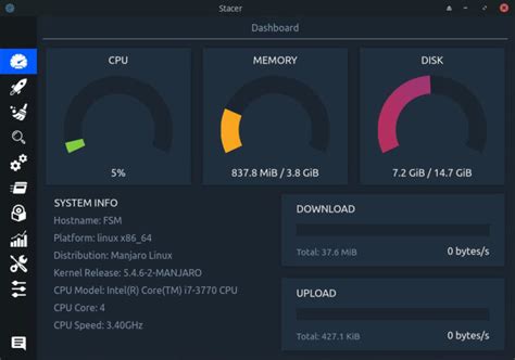 stacer an open source system optimizer and application monitor for linux