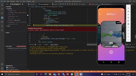 flutter casterror null check operator used on a null value while
