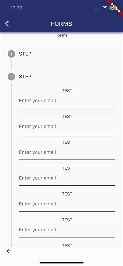 flutter form step and scrolling stack overflow
